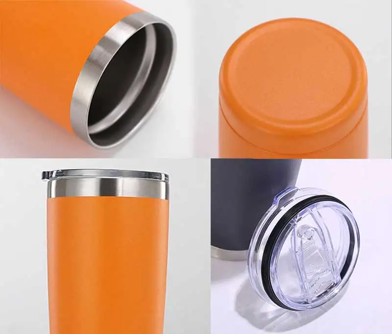 20 Oz Powder Coat Stainless Steel Tumbler - Keep Hot or Cold