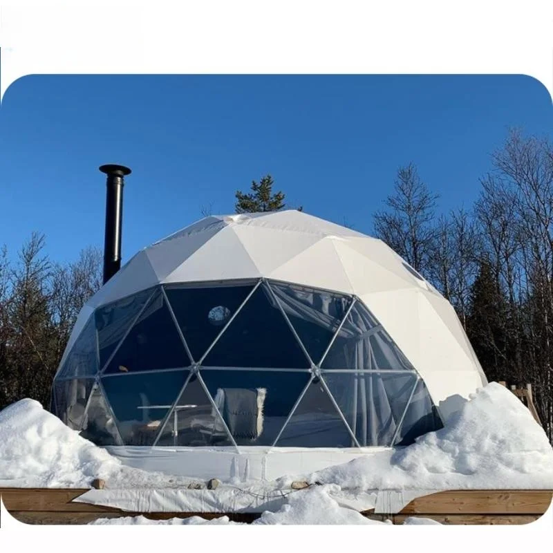 Hig Luxury Prefab Party Glamping Igloo Geodesic Dome Tent With Steel ...
