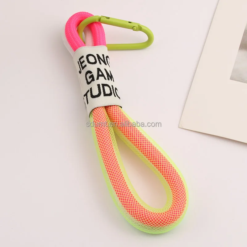 New Products Trendy Beautiful Colorful Braided Nylon Rope Keychain Key ...