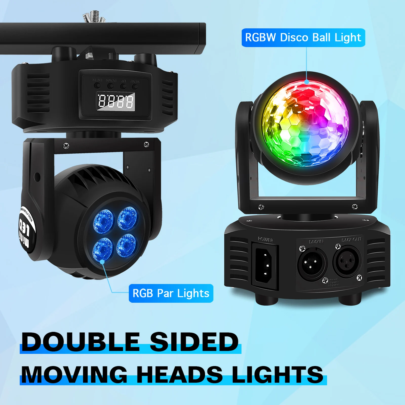 Factory Double-sided Led Stage Light 2in1 Mini Moving Head Light With ...