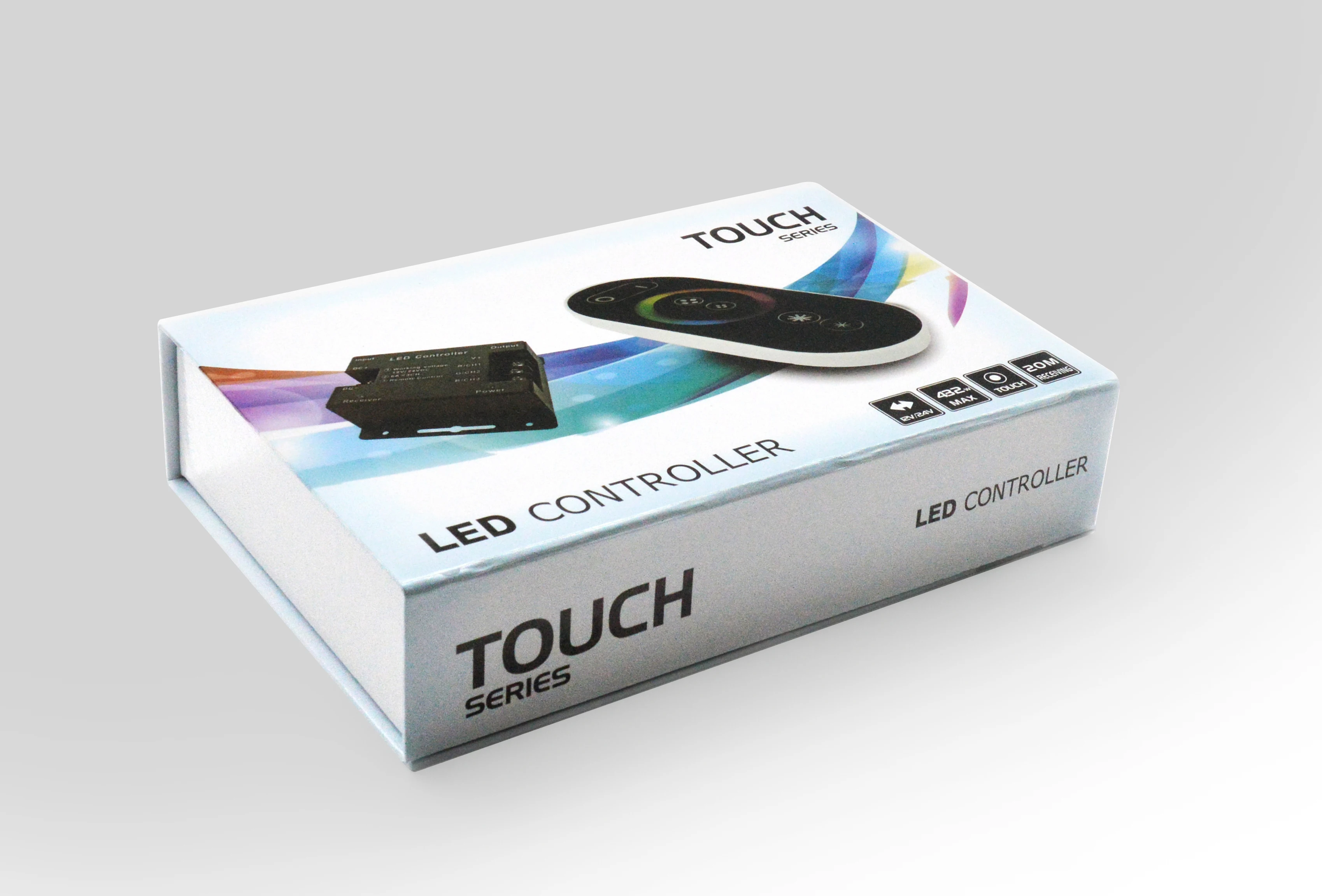 Rgb Led Rf Remote Controller Dc 12v 18a 24a 30a Led Strip Black Touch ...