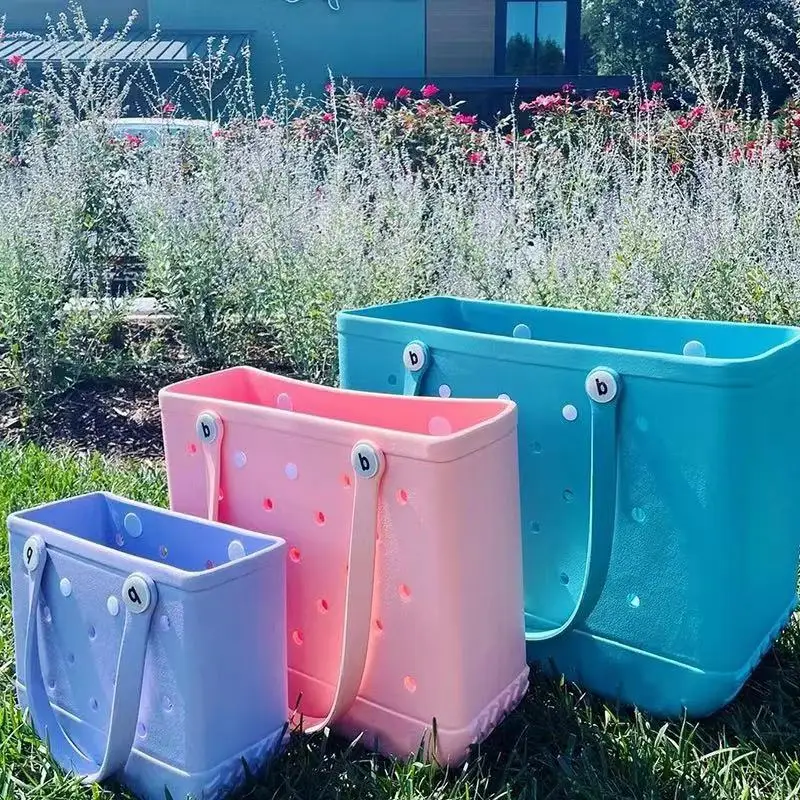 2024 New Design Fashion Beach Waterproof Eva Summer Rubber Handbags Small Baby Bag Custom Logo ...