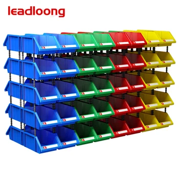 Front Opening Stacking Warehouse Bin Plastic Stackable Small Parts Pick ...