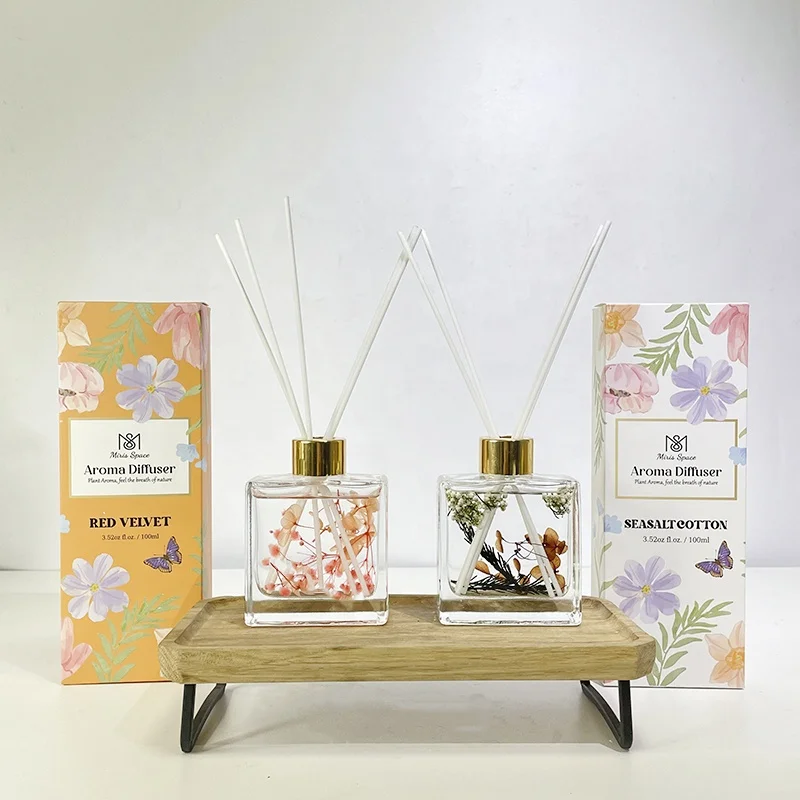 Brown Perfume Reed Aroma Diffuser Glass Bottle Reed Fragrance Diffuser ...