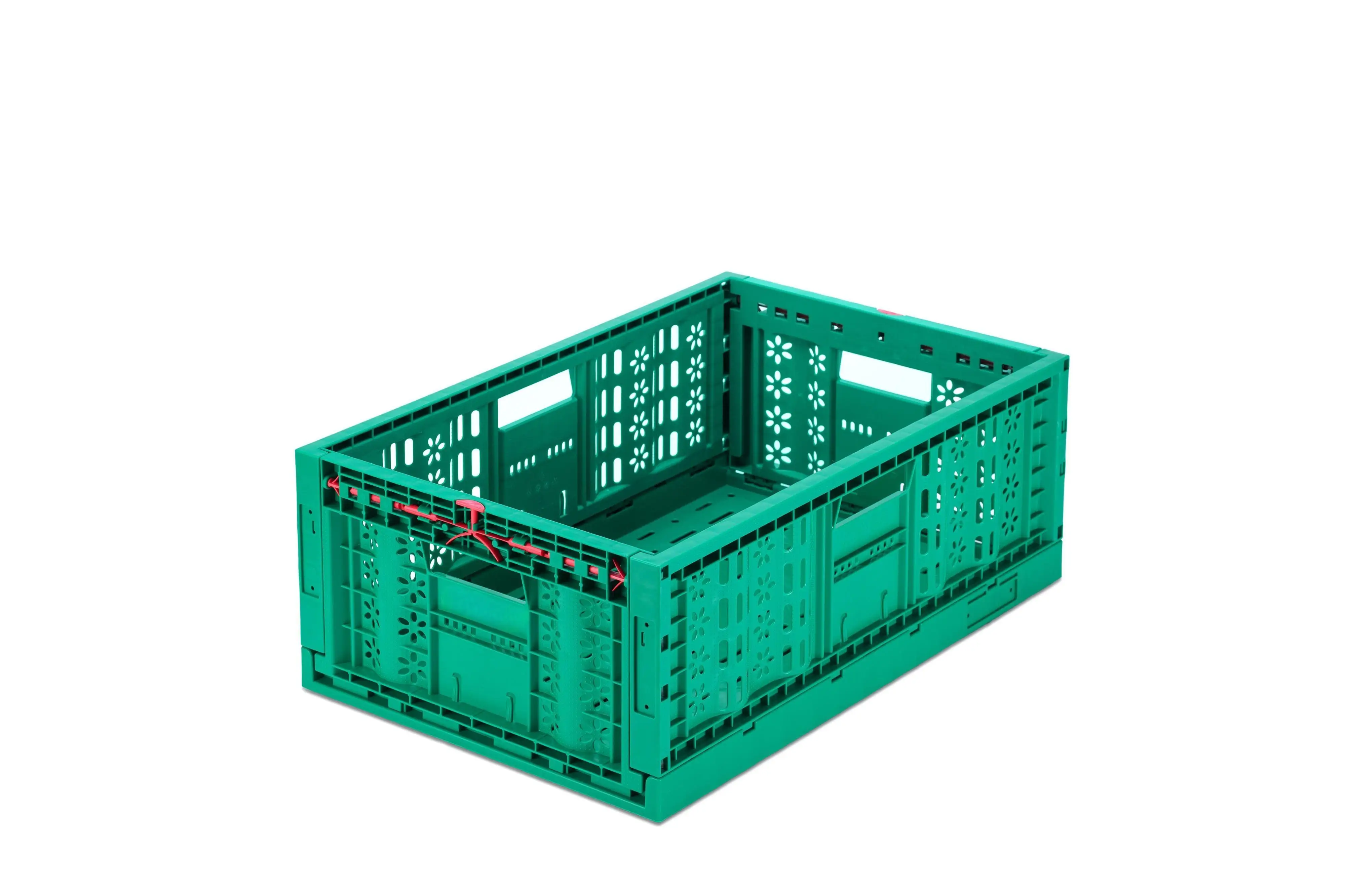 Folding Plastic Mesh Crate Plastic Folding Box Stacking Moving Crate ...