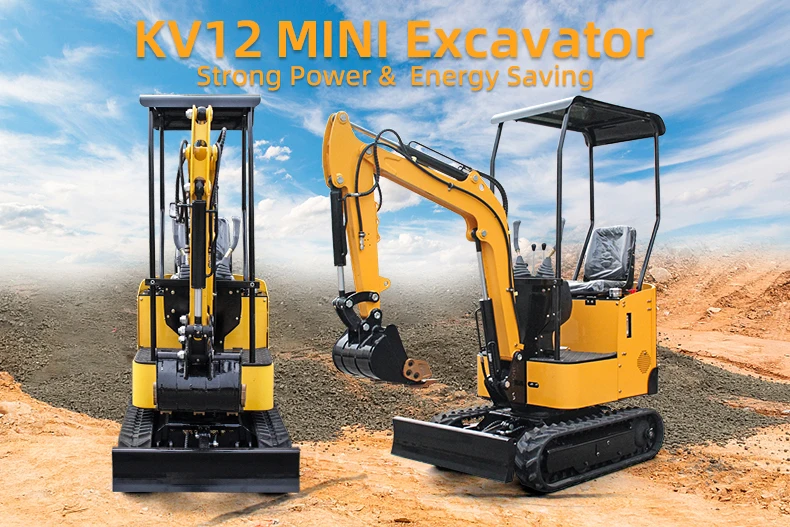 1000kg Mini Excavator Diesel Engine Excavator Diggers Excavators 1 Ton ...