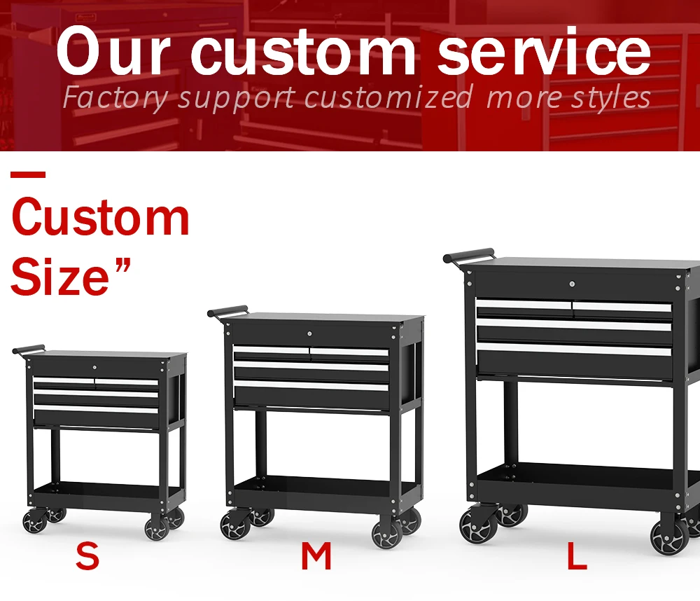 Mobile 18-Drawer 72in Tool Trolley Moving Workbench Workshop Trolley ...