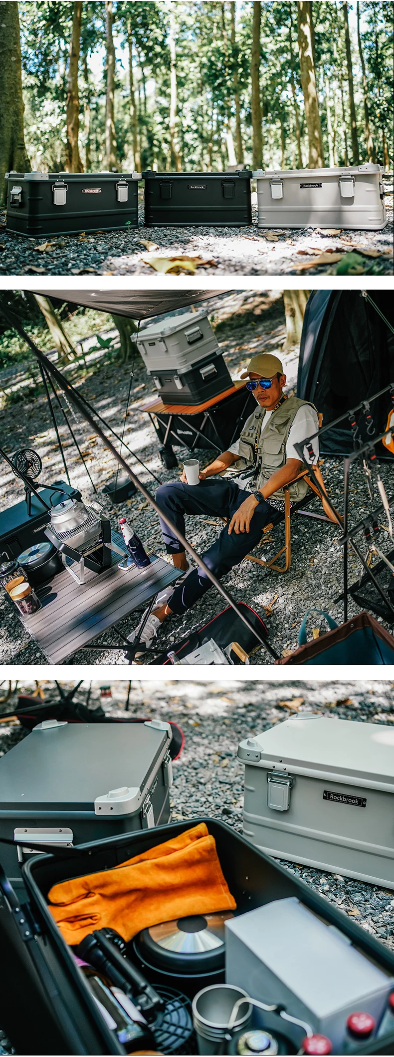 30L Rockbrook Aluminum Alloy Top Box - Portable & Durable