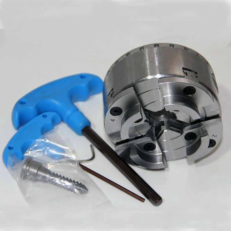 4 Jaw Self-Centering Wood Lathe Chuck Machine Tools for Wood Working ...