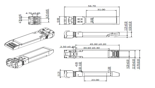 16G SR 850nm 100M SFP+ Optical Modle LC Transceivers DOM Optical Module ...