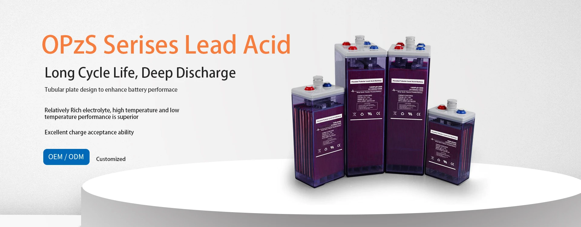 Opzs 2v 600ah Tubular Lead Acid Battery For Solar System Ups Backup ...