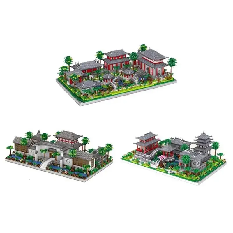 Chinese Courtyard Suzhou Garden Mini Blocks Challenge Educational Toy ...