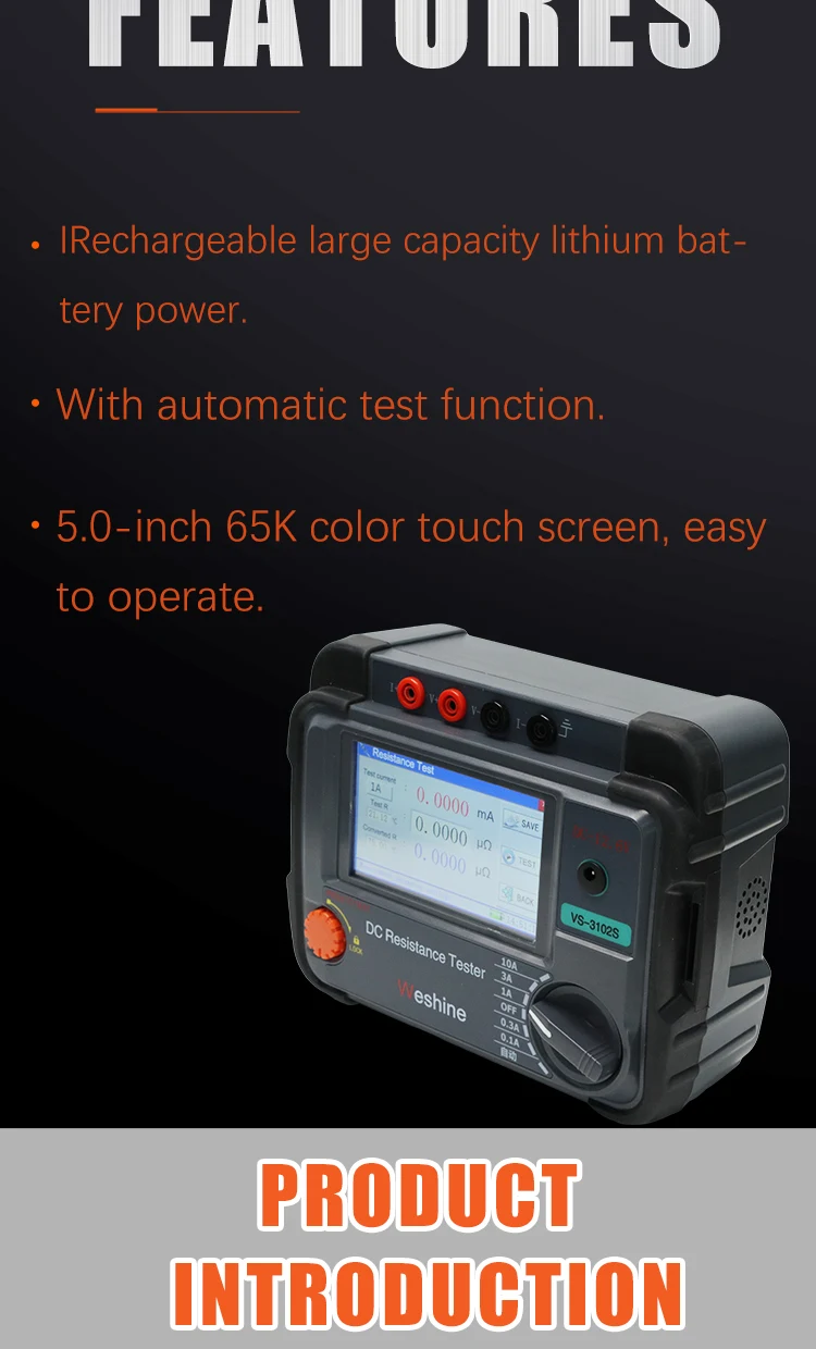 Hand Held Transformer Winding Resistance Meter 10a Dc Winding ...