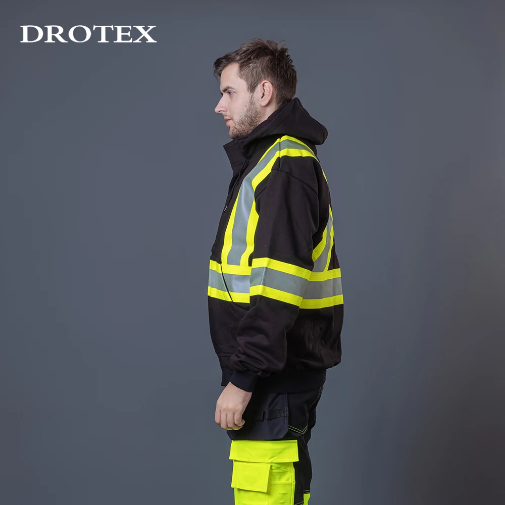 OEM Logo Black Welding Fire Resistant Clothes Work Hoodies