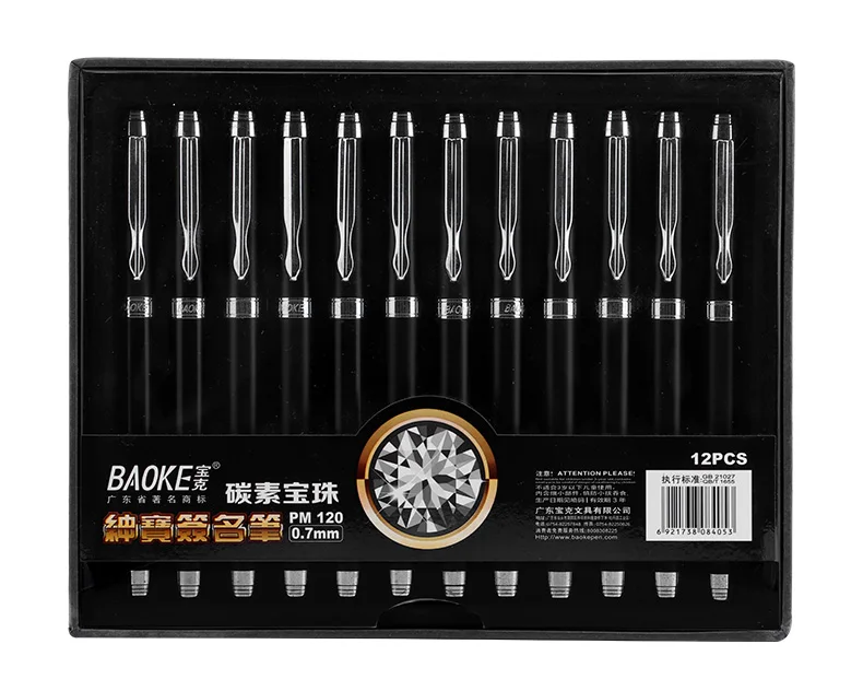 Baoke Luxury 0.7mm Office Pen Rollerball Pen Bright Black Rollerball ...