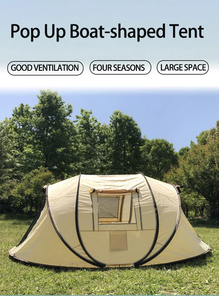 Customized Hand Throw Pop up Double Layer Boat-Shaped Tent Outdoor ...