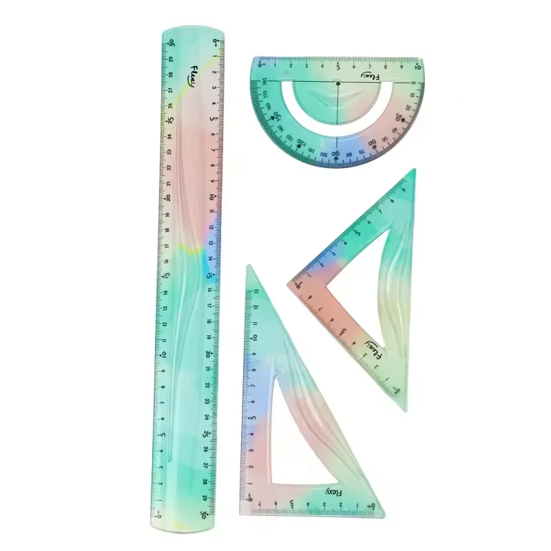 High Quality Flexible Pvc Eco-friendly Geometric Ruler Set For School ...
