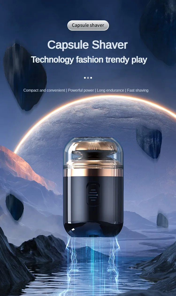 Travel Portability Capsule Electric Mini Portable Travel Men's Razor ...