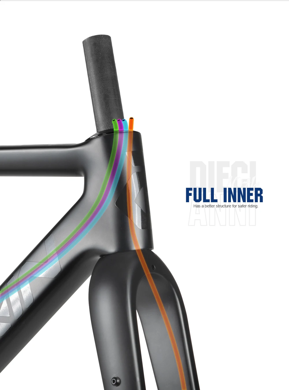 T800 Carbon Road Bike Frame Disc Brake 700C Track Bikes Frameset ...