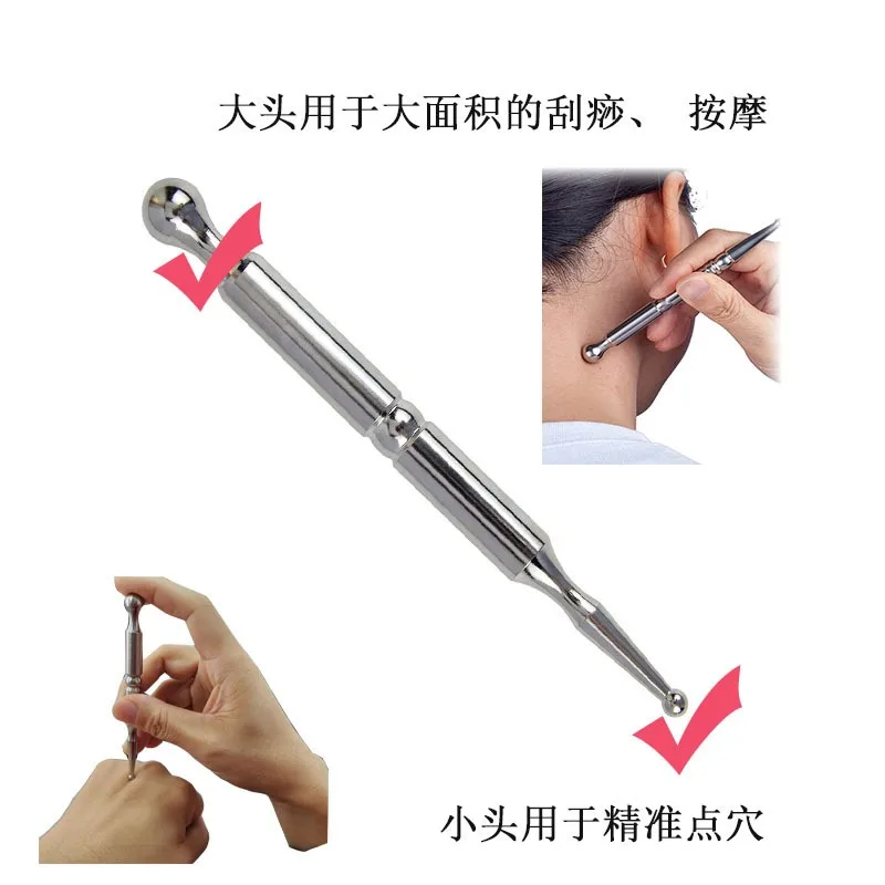 Stainless Steel Facial Reflexology Tool Ear Acupuncture Massage Tool ...