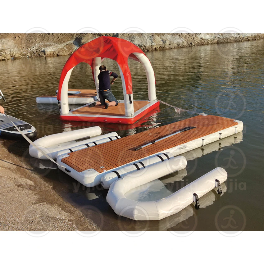 Inflatable PVC Floating House - Fun Island Hopper Boat