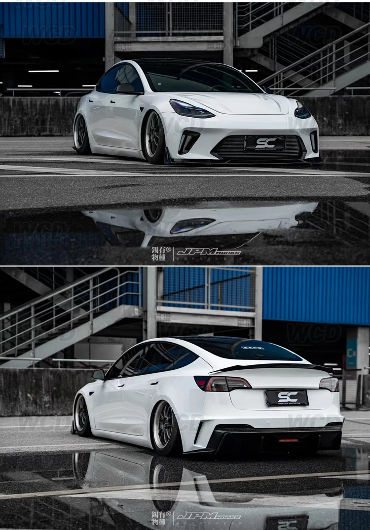 Robots Design Body Kit For Tesla Model 3 Facelift Bumper Hood Spoiler ...