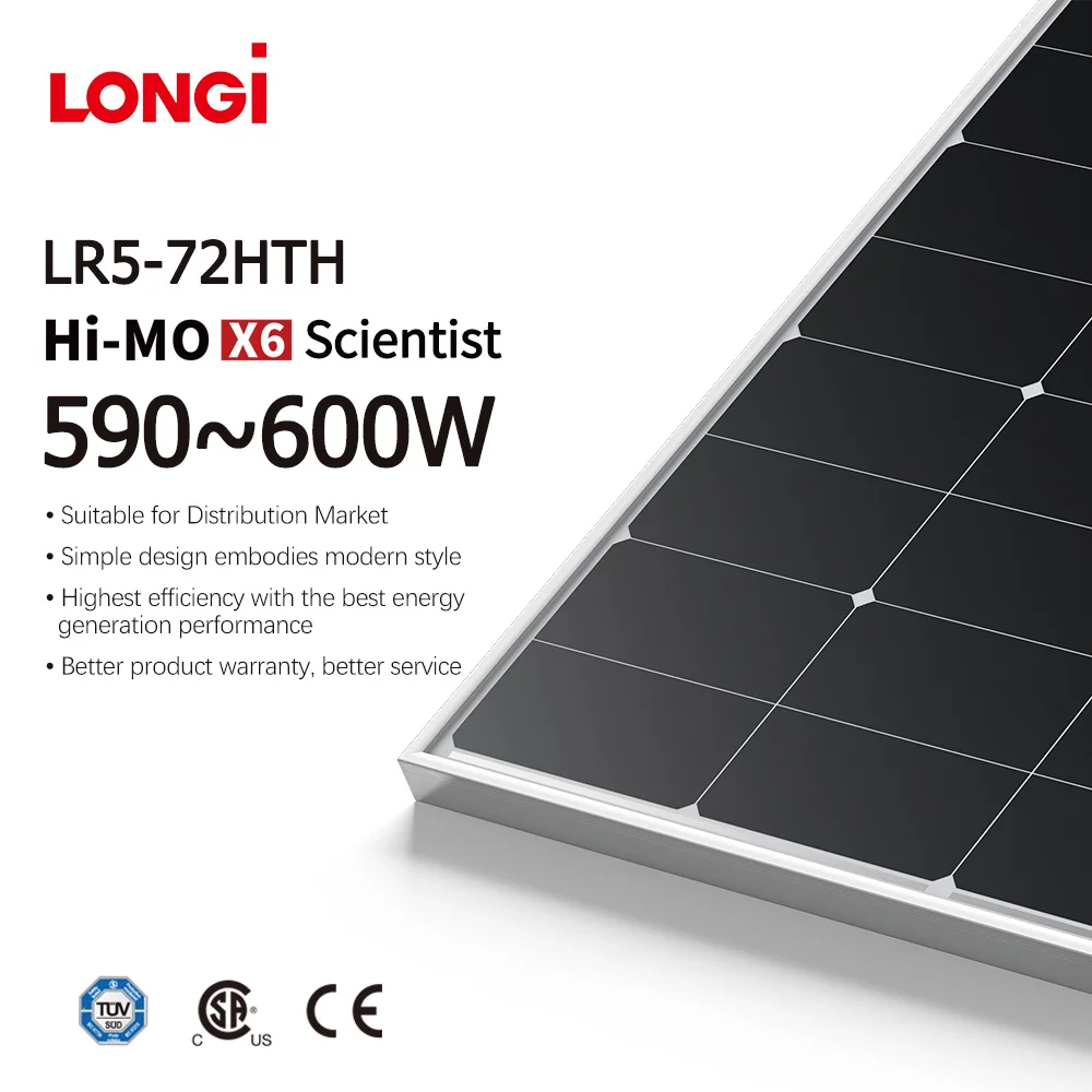 Longi Solar Panel 550w 590w 595w 600w Lr5 72hth Tier One Himo X6 ...