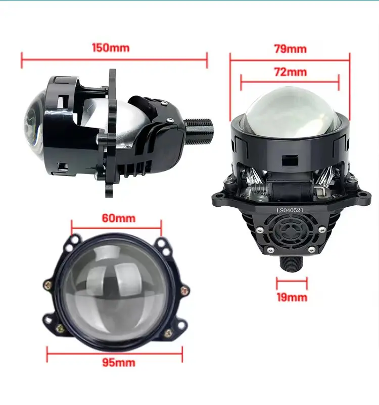 Universal Bi LED Projector - 50W, 12000LM, High/low Beam