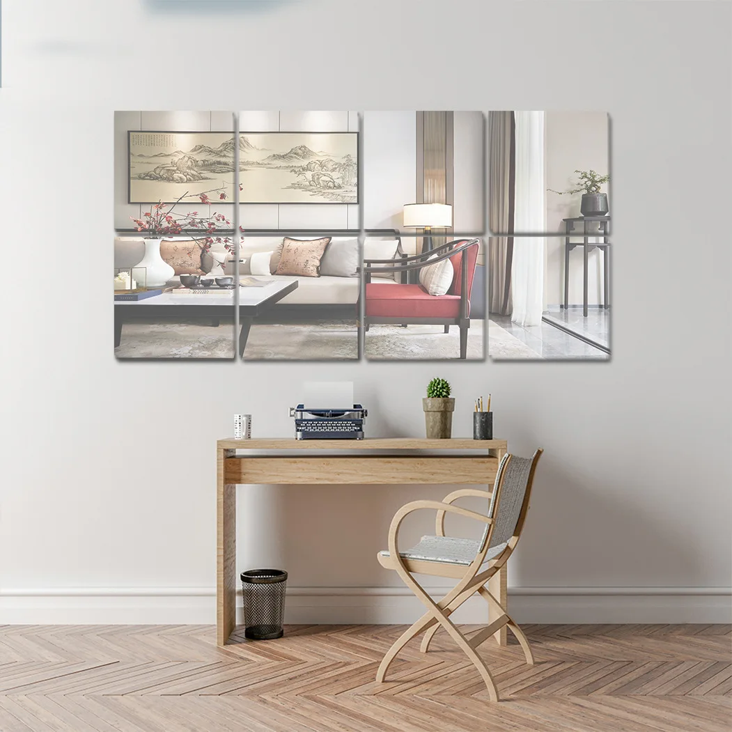 Acrylic Mirror Wall Stickers - Customizable Decor Solutions