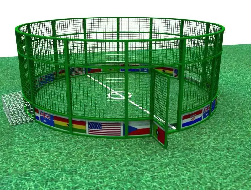 Custom Soccer Field Cage For Soccer Competition Small Round Soccer Cage ...