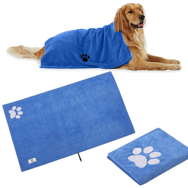 100% Polyester Dog Towel Soft Washable Quick Dry Absorbent Custom ...