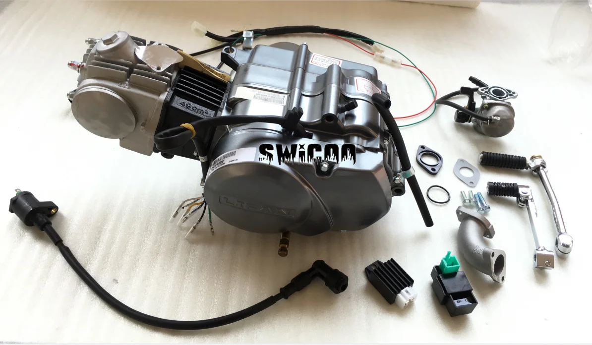 4 Stroke 50cc 70cc 90cc Engine Kick Start Engine Carburetor Set For ...