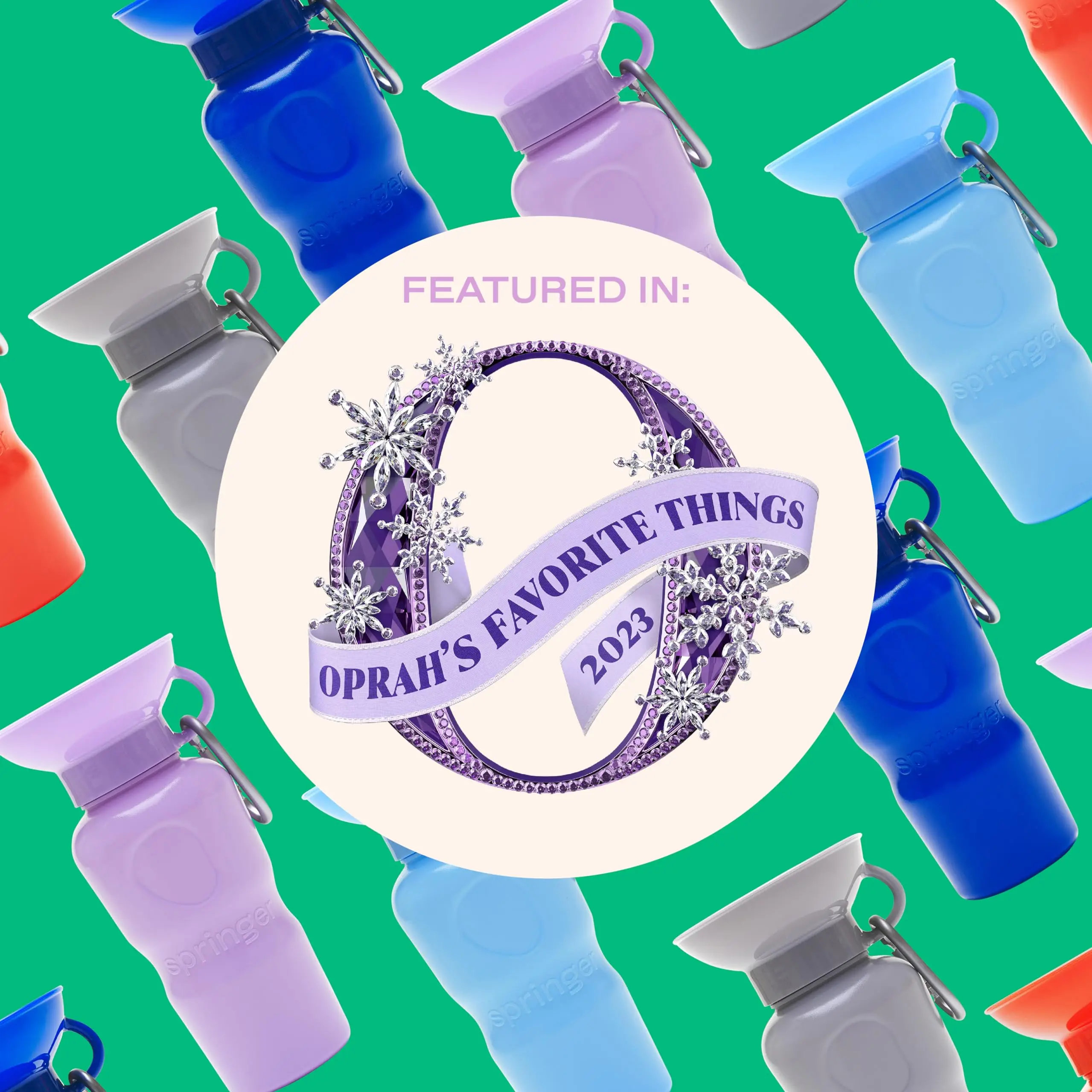 Springer Dog Water Bottle Portable Leak-proof Squeez Travel Water ...