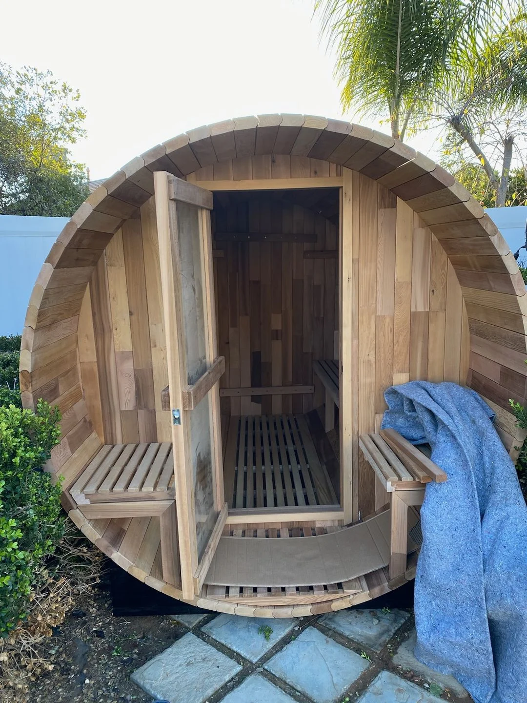 Harvia Stove Outdoor Wood Barrel Sauna Traditional Steam Barrel Sauna ...