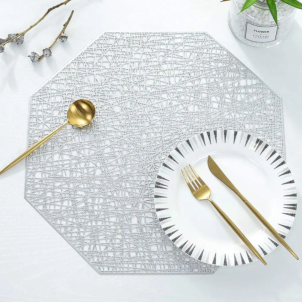 Good Quality Cheap Creative Octagon Hollow Insulation Pad Solid Color ...