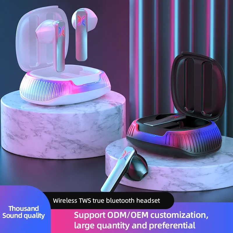 New Desig B18 Tws Touch Mini Earphone Gaming Headphone With Rgb Lights ...