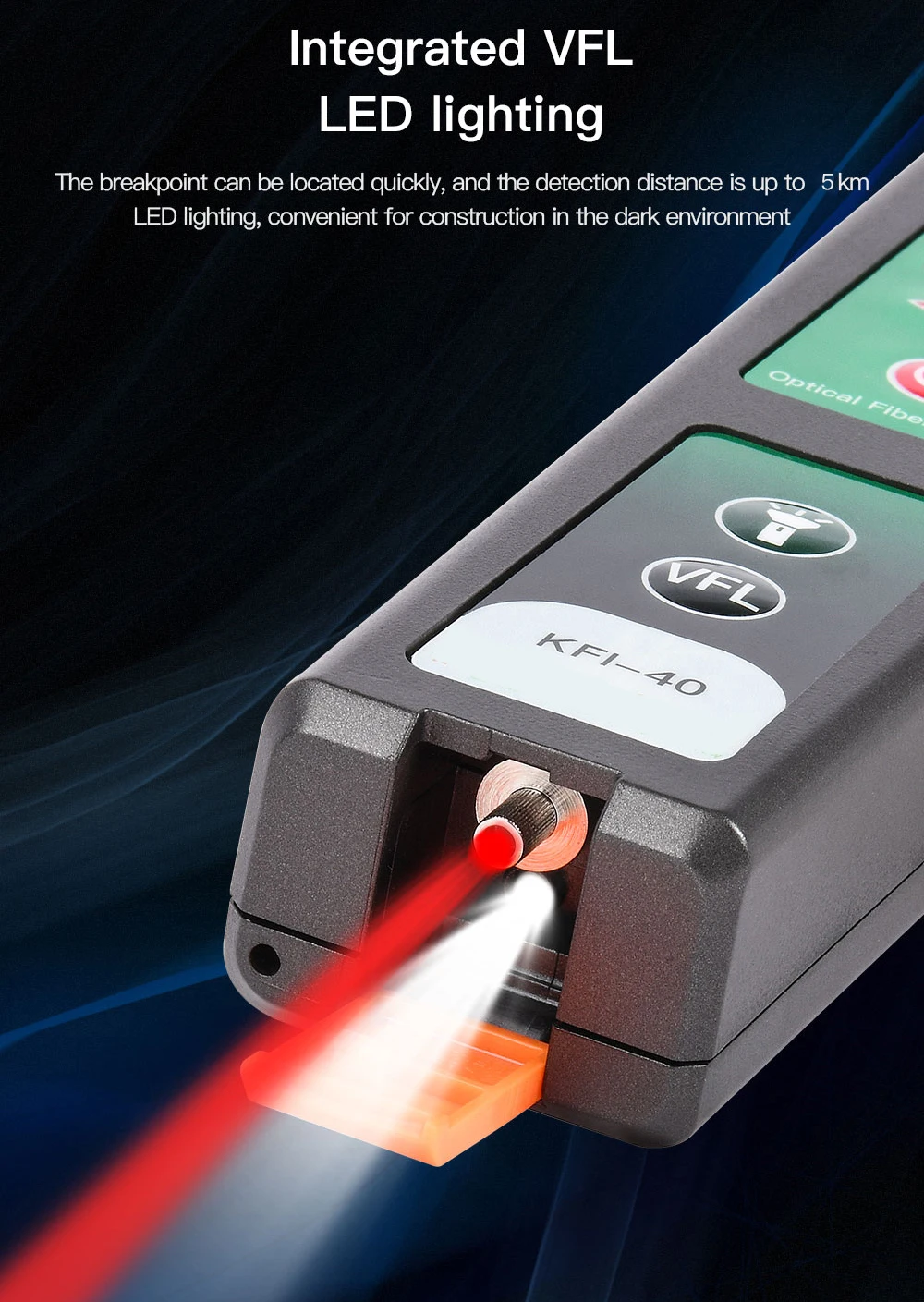 Handheld Optical live Fiber Identifier KFI-40 can test SM MM Four-in ...