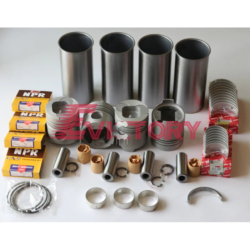 For Isuzu 4bc1 Engine Rebuild Overhaul Kit + Crankshaft Conrod Bearing ...