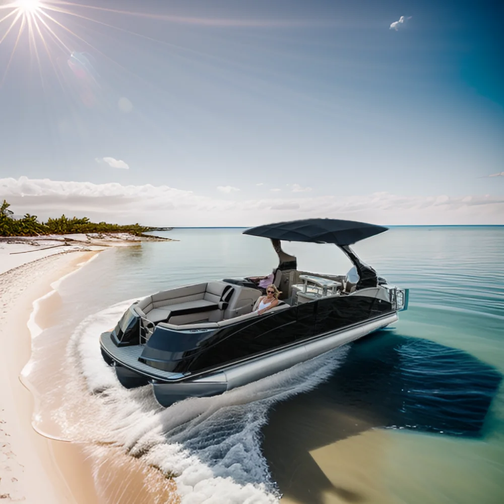 High Quality Luxury Electric Tritoon Catamaran Pontoon Yacht Boat New ...