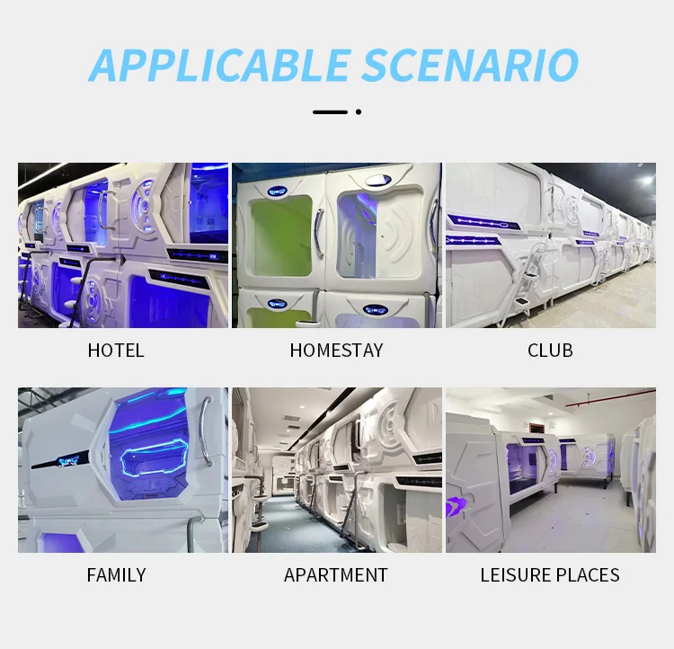 High Quality Soundproof Capsule Hotel Bunk Bed Capsule Bed Sleeping Pods