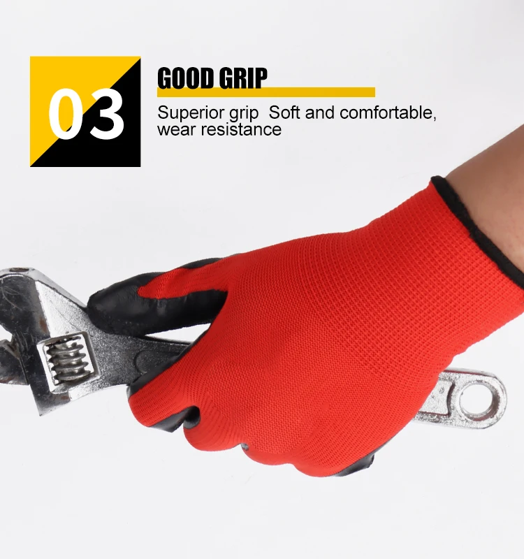 Tongfu Industrial Grip Heavy Duty Safety Hand Latex Gloves