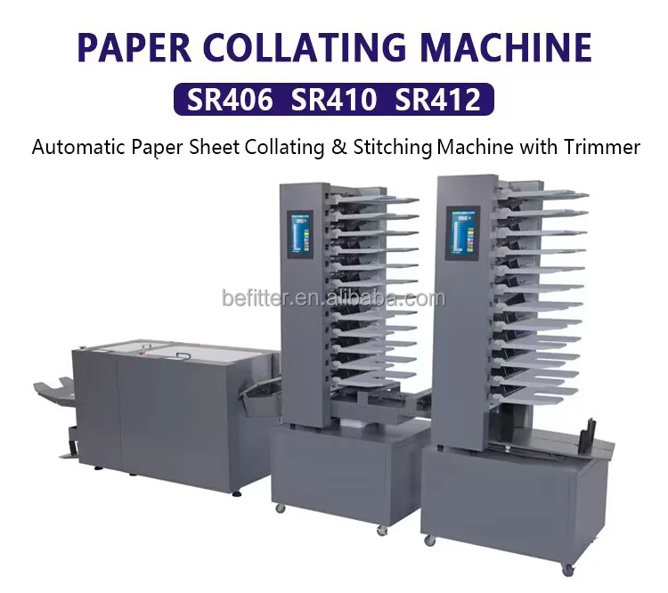 High Speed Automatic Paper Collator Machine with Booklet Maker