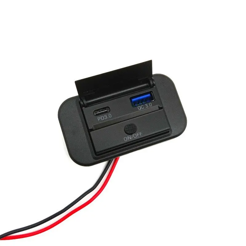 60w 12v 24v Usb Type C Pd Qc3.0 Car Adapter Bus Marine Usb Car Charger ...