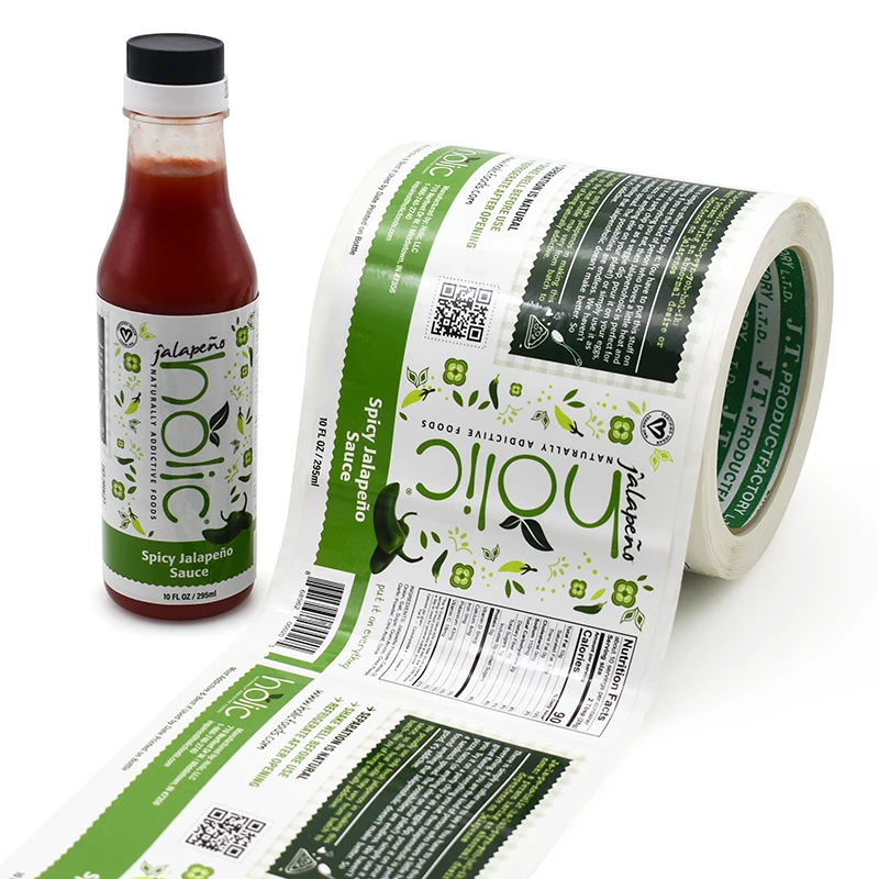 Custom Glossy Laminated Adhesive Paper Labels Roll Printing Pantry ...