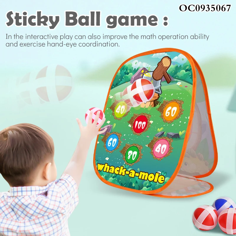Funny Kids Target Sticky Ball Dartboard Sand Bag Game Toss Tic Tac Toe ...