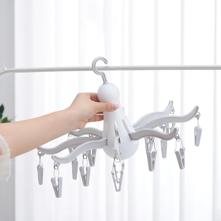 8 Claw Octopus Hanging Dryer 16 Clothes pegs octopus clothes drying ...