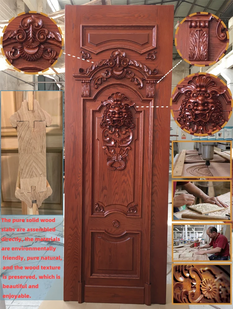 Exterior Solid Wood Arch Main Door Design Front Entry Door