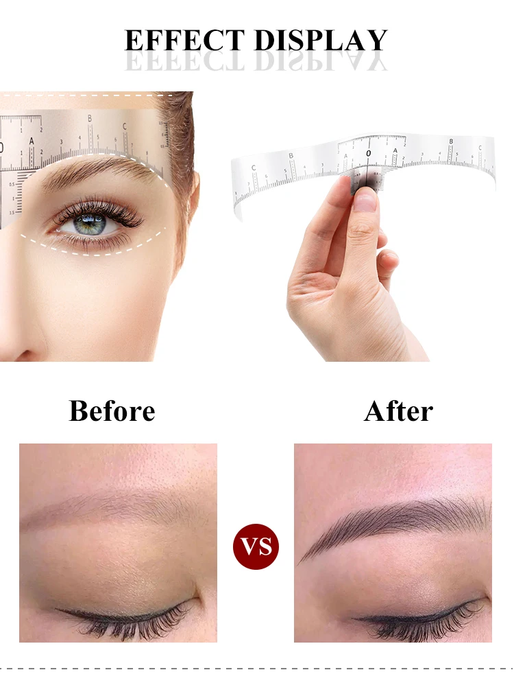 Transparent Disposable Brow Mapping Stickers Stencil Microblading ...