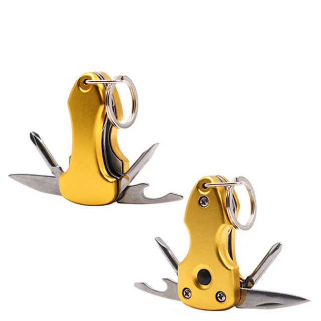 5 in 1 Multi Tool Keychain: Pocket Knife, Mini Screwdriver & LED ...