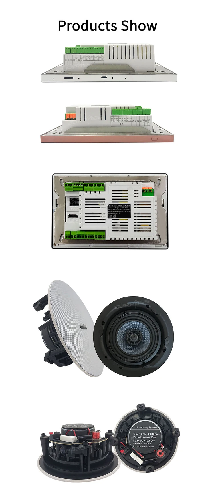 PW7825+8FCR525 Touch Screen Wireless Bluetooth Music System - Multi ...